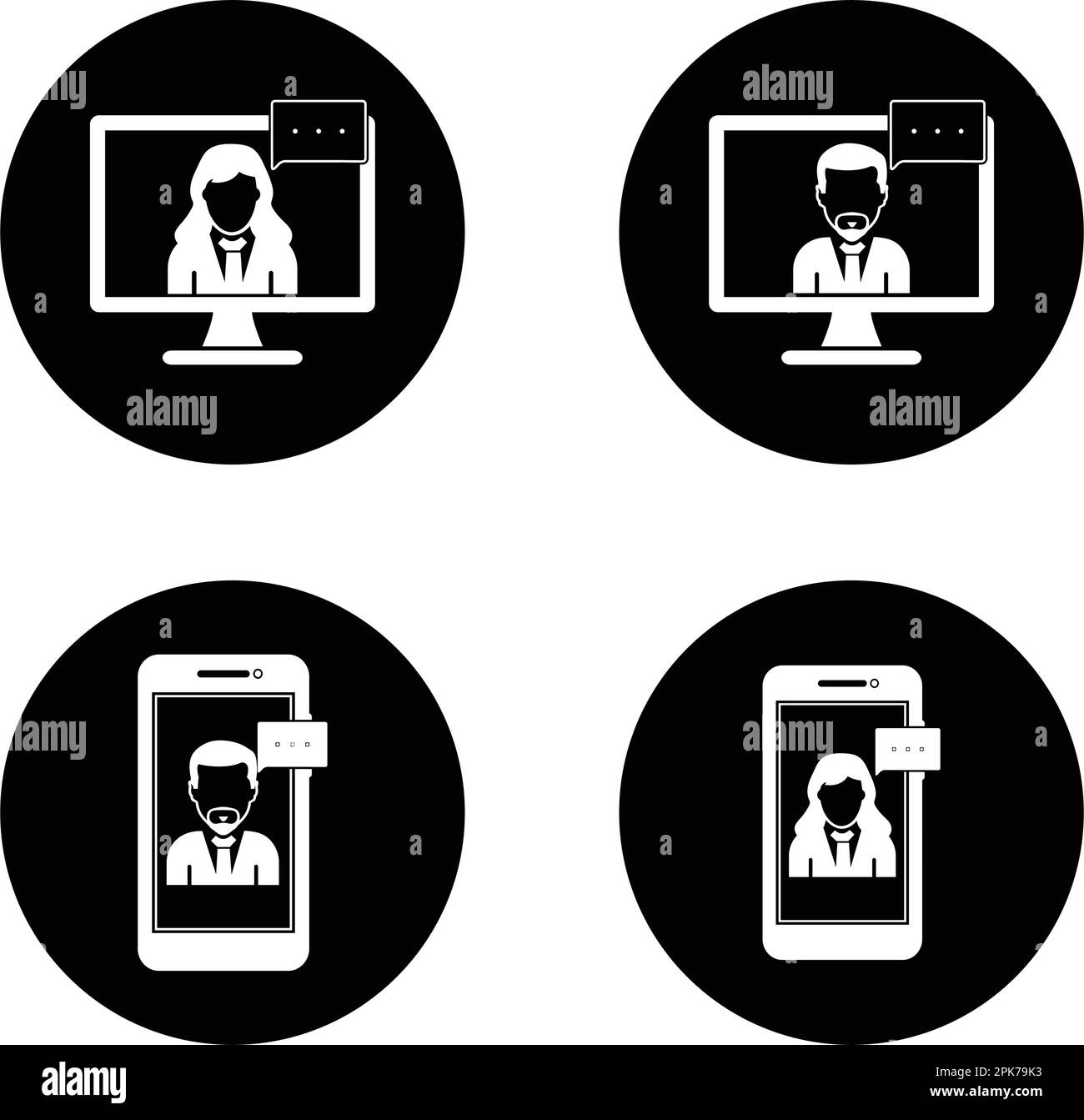 Business Support Icon. Rounded Button Style vector EPS Stock Vector ...