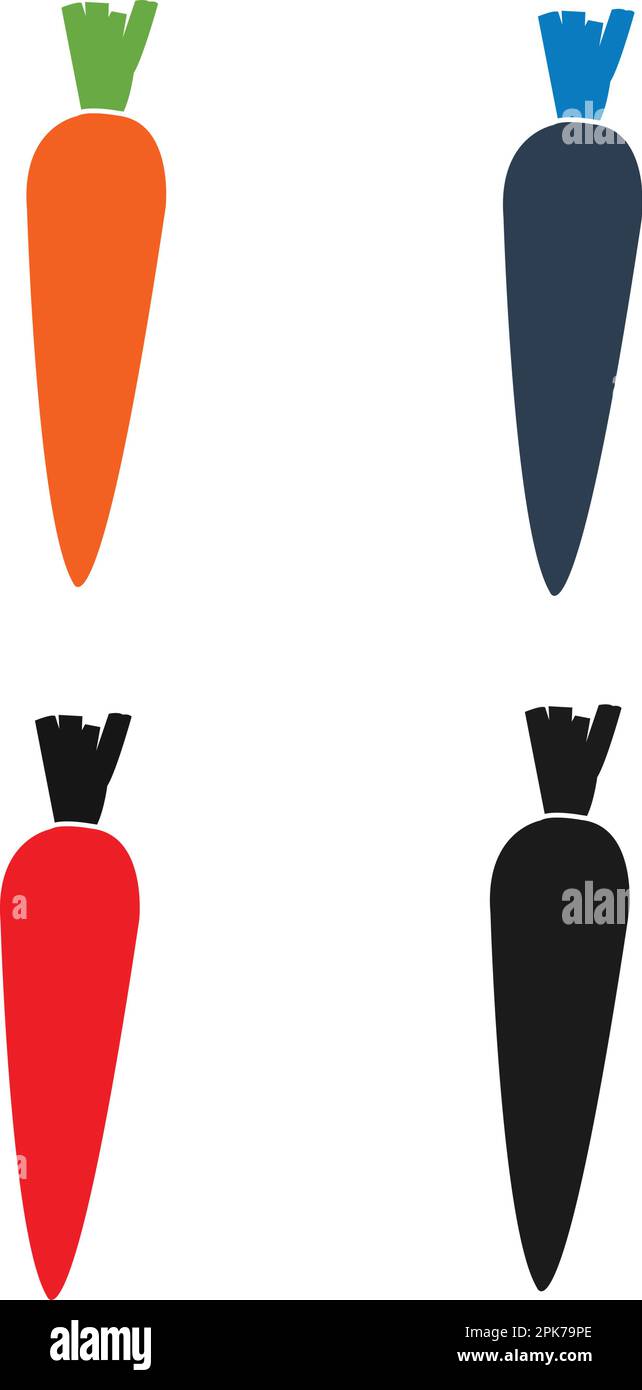 Carrot Icon set. Flat style vector EPS Stock Vector Image & Art - Alamy