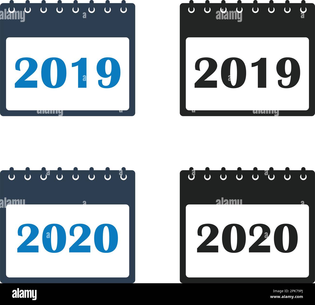 Calendar Icon set. Flat style vector EPS Stock Vector Image & Art - Alamy