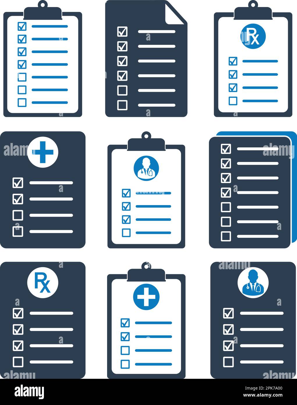 Checklist Icon set. Flat style vector EPS Stock Vector Image & Art - Alamy