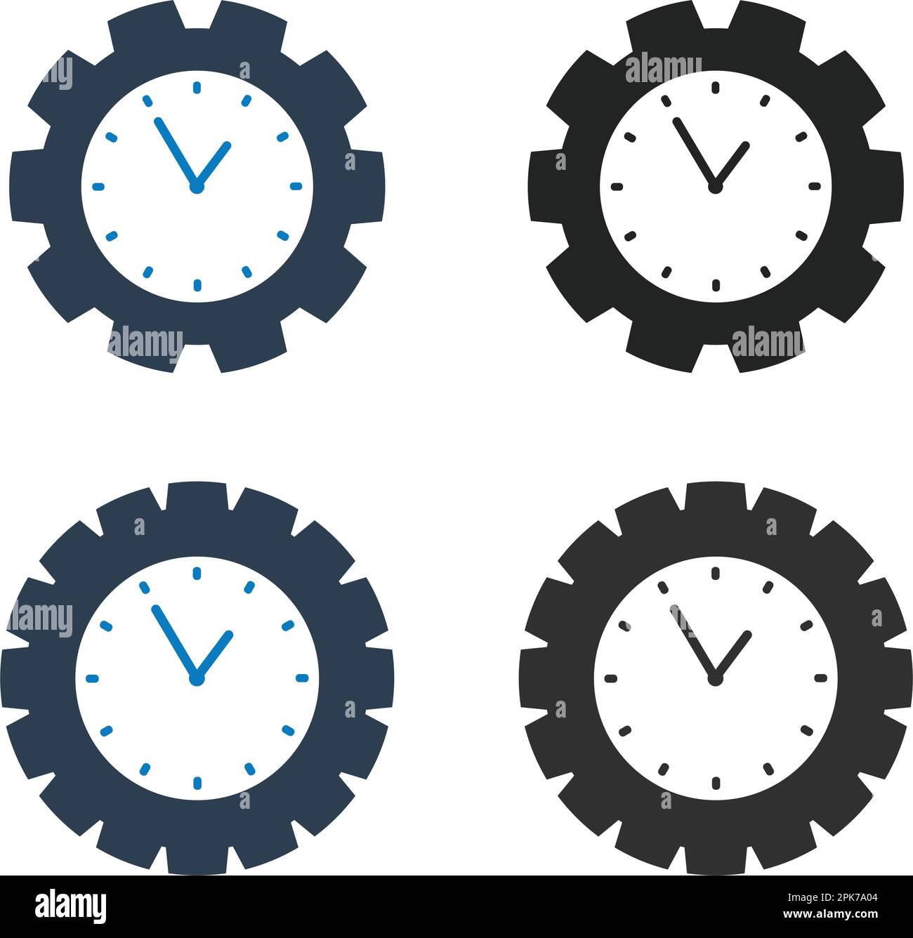 Clock Icon set. Flat style vector EPS Stock Vector Image & Art - Alamy