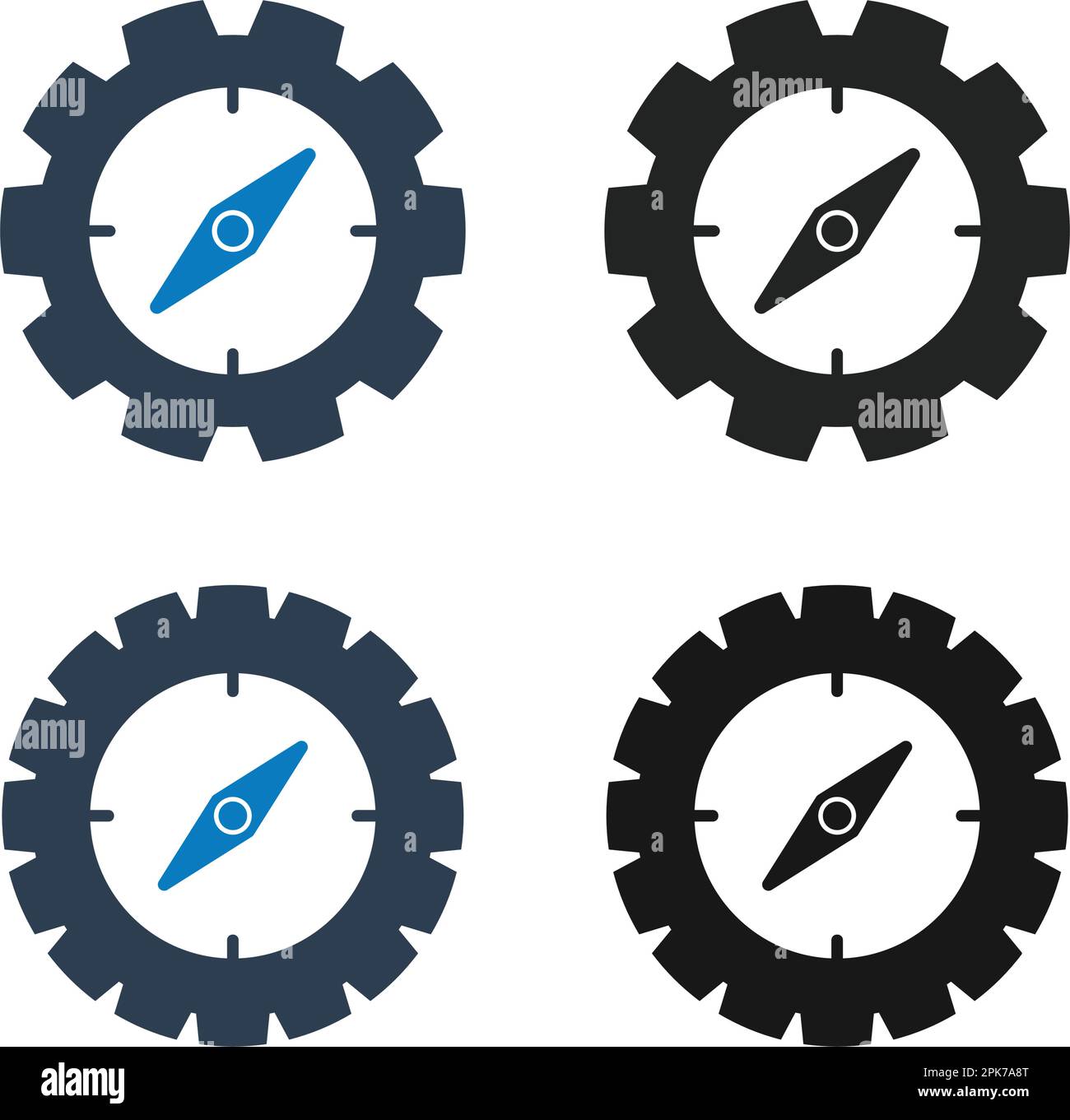 Compass set Icon set. Flat style vector EPS Stock Vector Image & Art ...