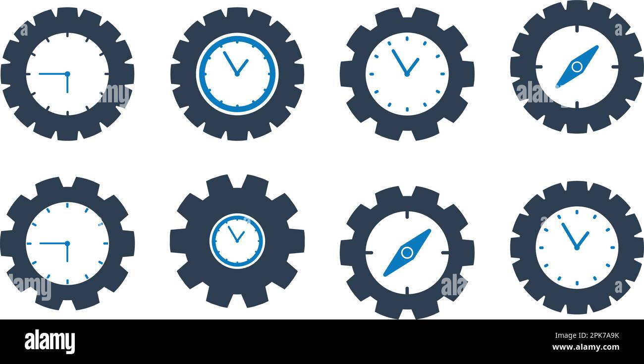 Time Icon set. Flat style vector EPS Stock Vector Image & Art - Alamy