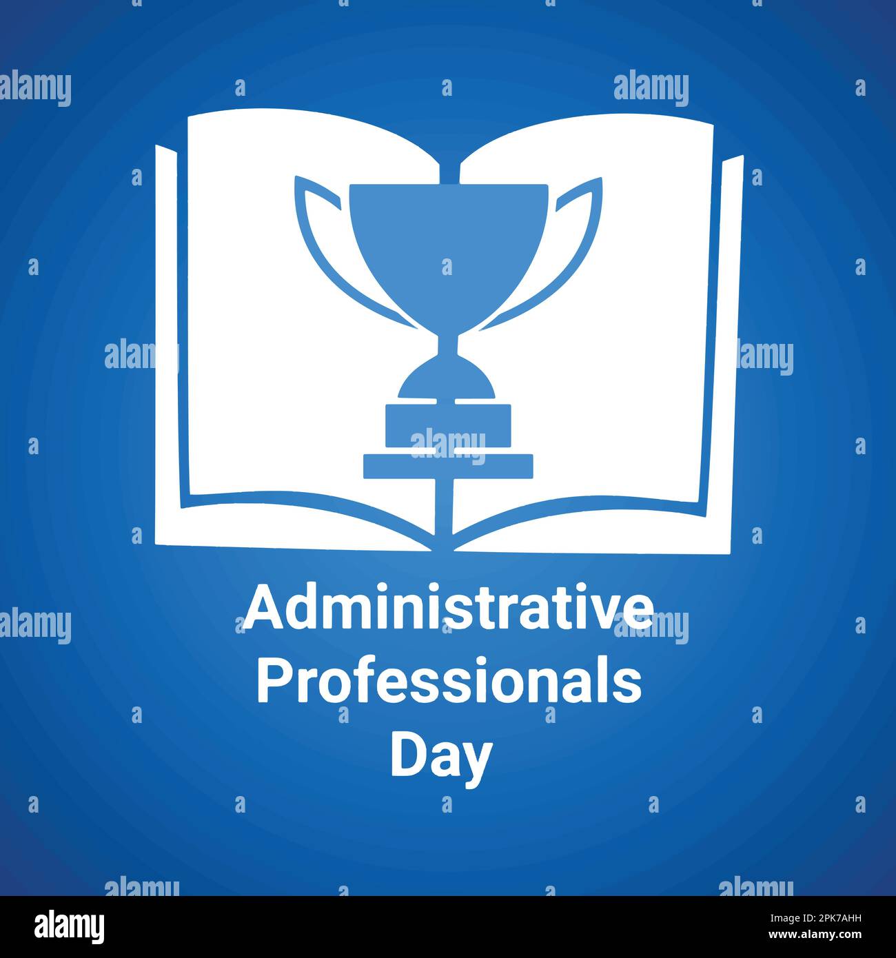 Administrative Professionals Day concept. Vector illustration on blue ...