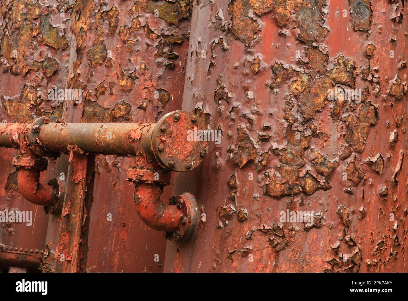 Corroded and rusty metal tank Stock Photo - Alamy