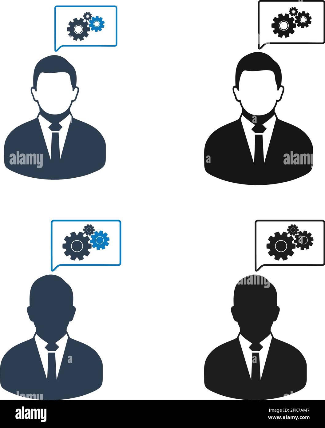 Creative Solution Icon set. Flat style vector EPS Stock Vector Image ...