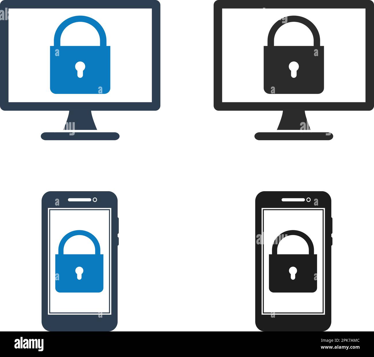 Cyber style security lock Stock Vector Images - Alamy