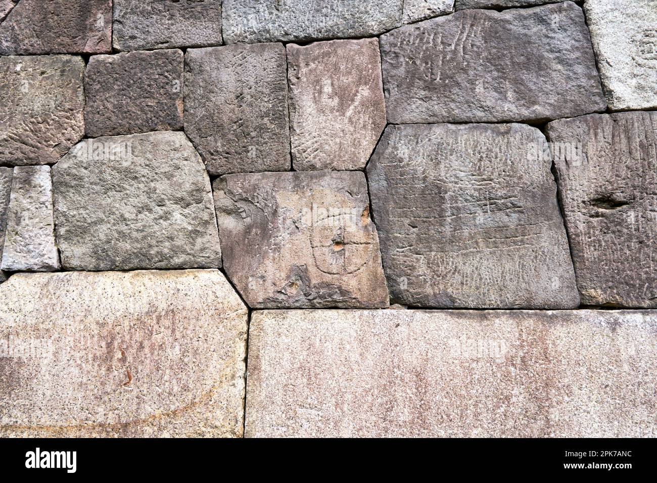 Stone wall of Edo castle Stock Photo - Alamy