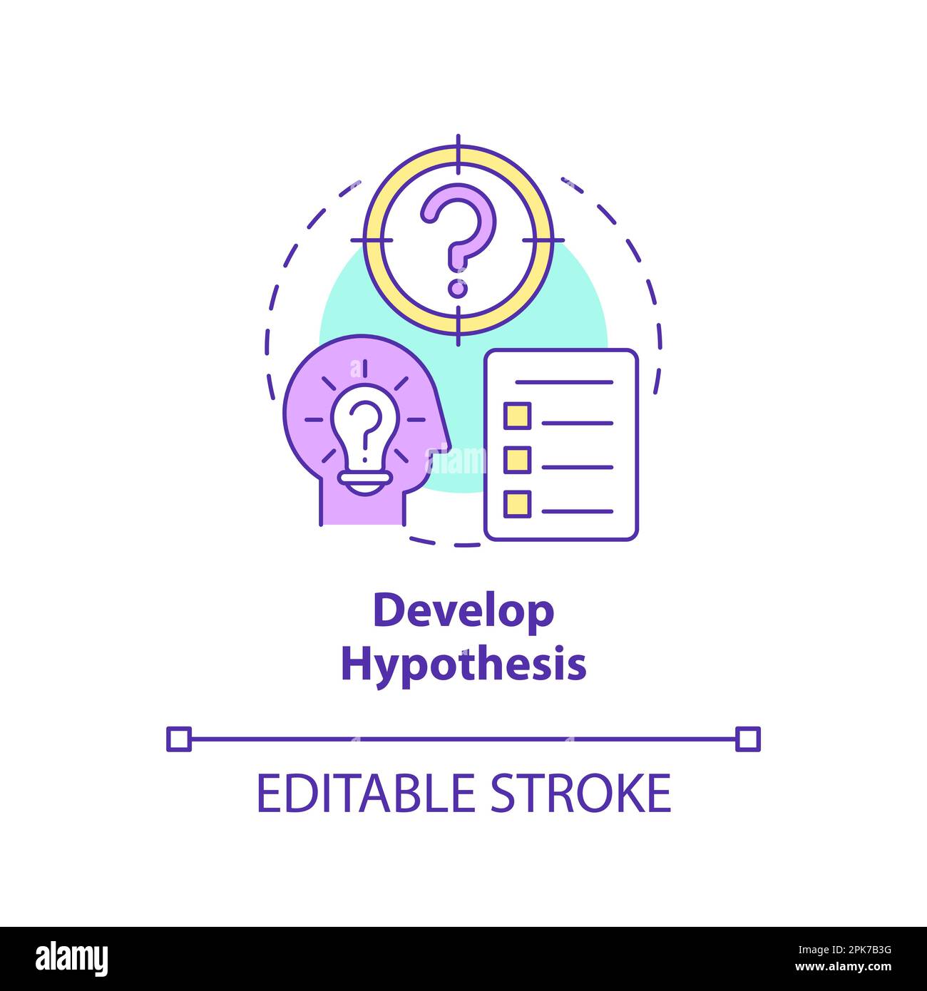 Develop hypothesis concept icon Stock Vector Image & Art - Alamy