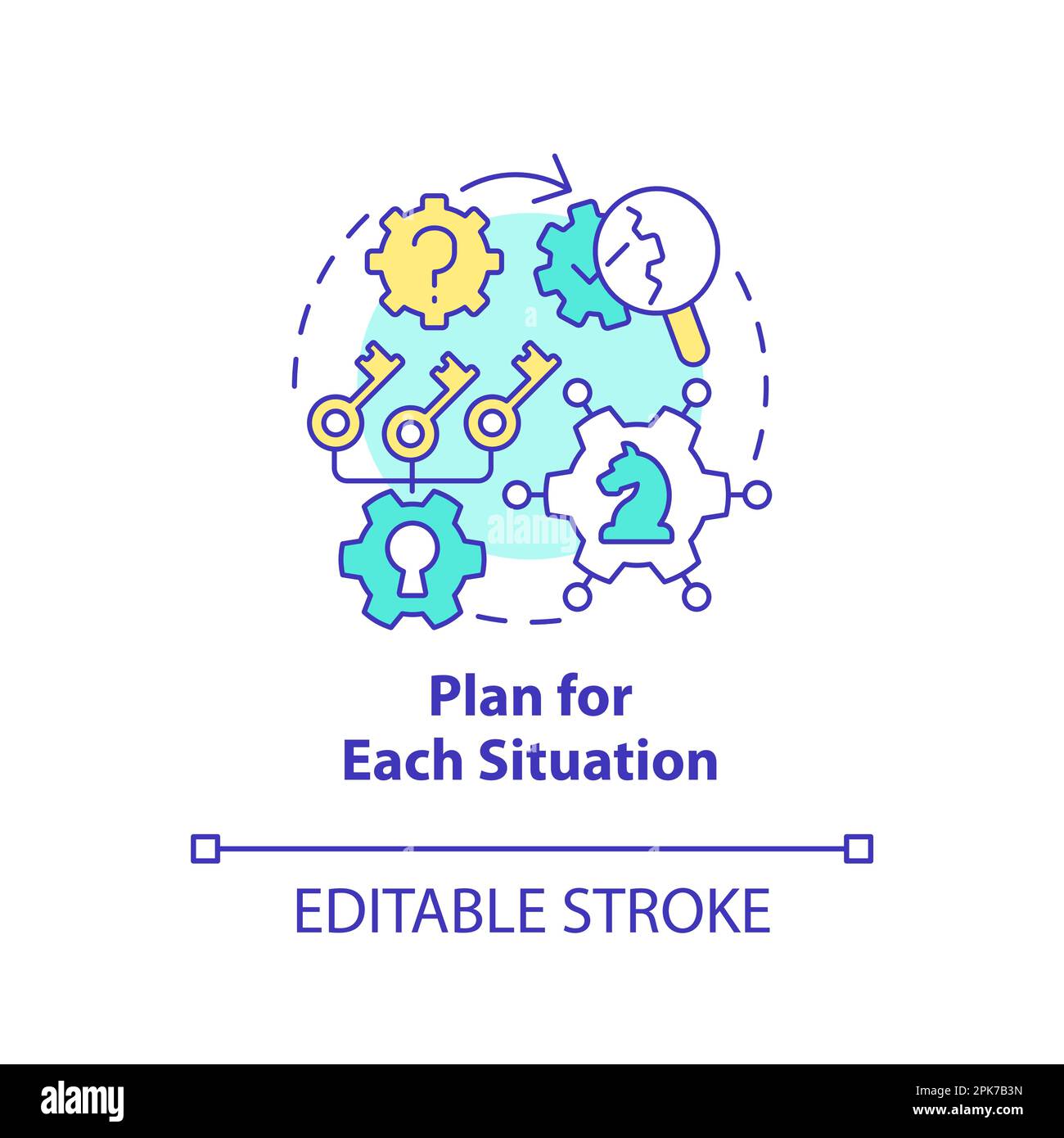 Plan for each situation concept icon Stock Vector Image & Art - Alamy