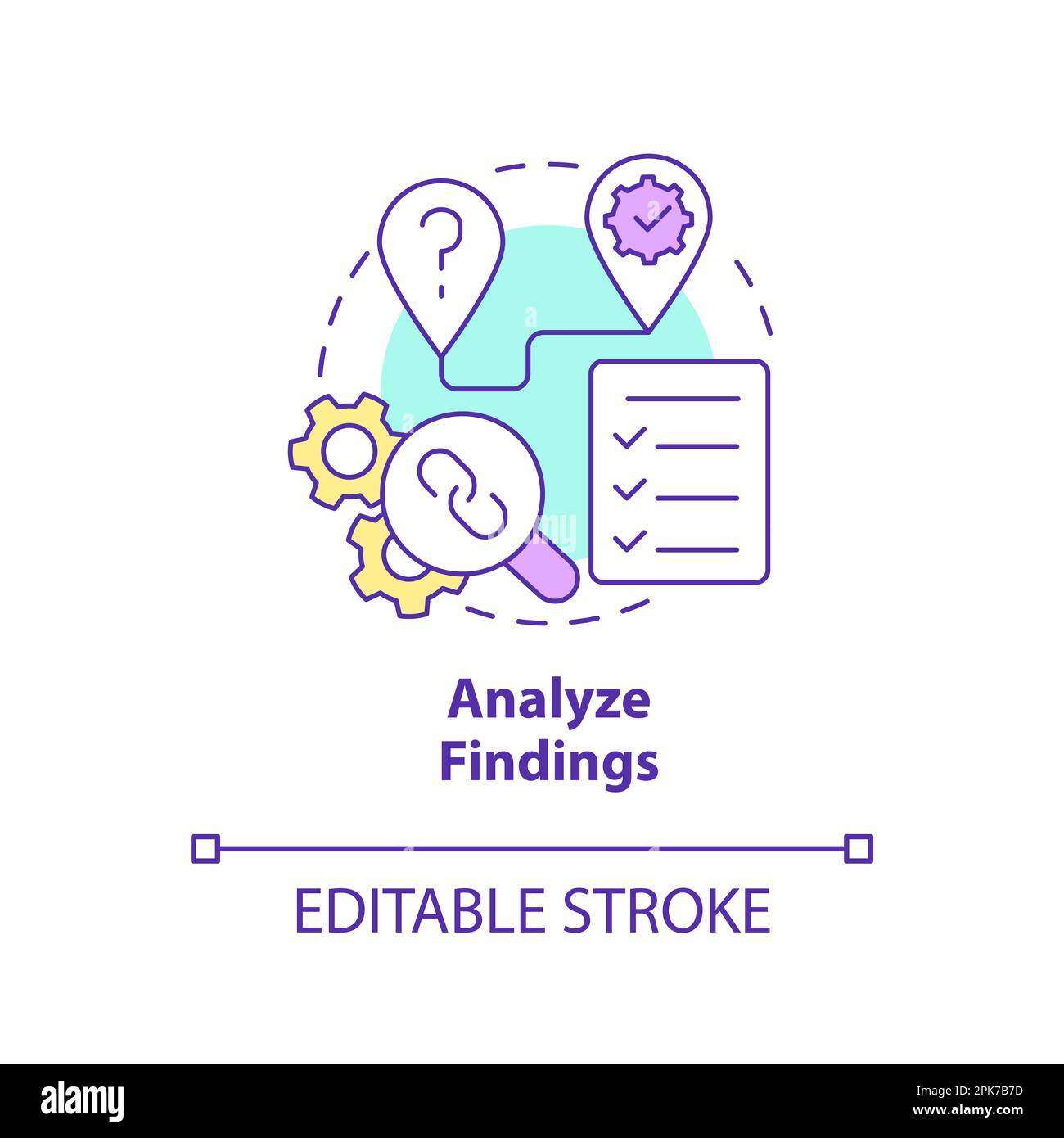 Analyze findings concept icon Stock Vector Image & Art - Alamy