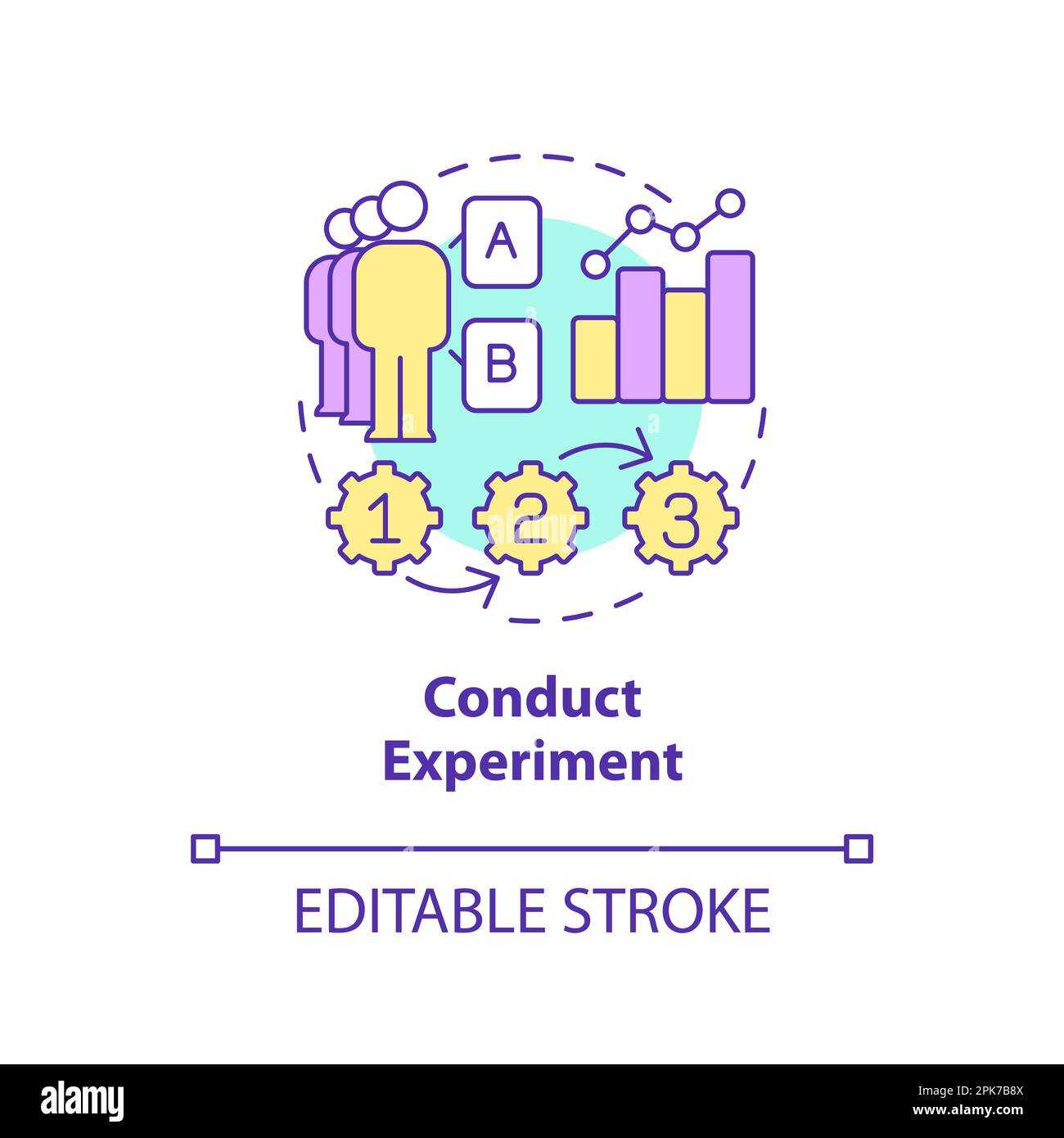 Conduct experiment concept icon Stock Vector Image & Art - Alamy