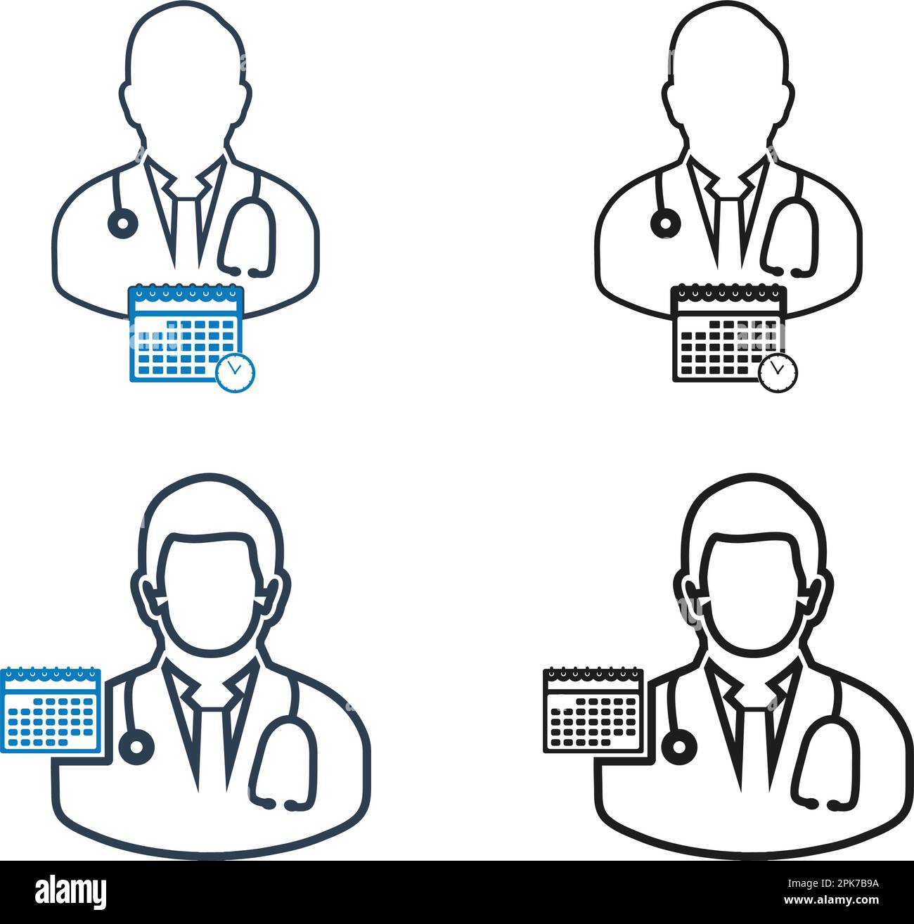 Doctor appointment icon set hi-res stock photography and images - Alamy