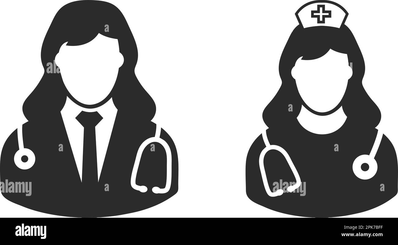Female doctor health care pictogram hi-res stock photography and images ...