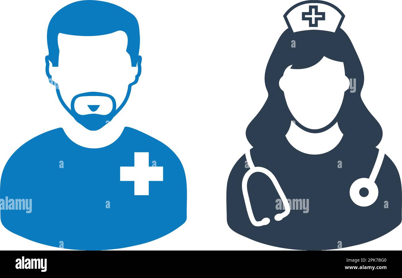 Nurse consultation with male Stock Vector Images - Alamy