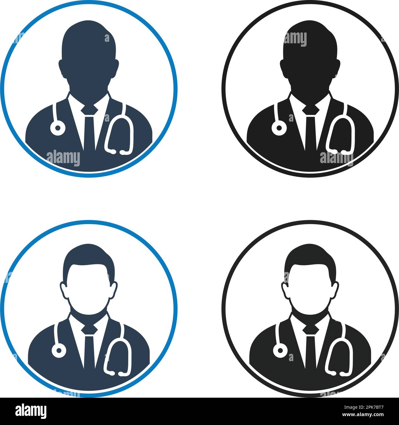 Doctor icon set hi-res stock photography and images - Alamy