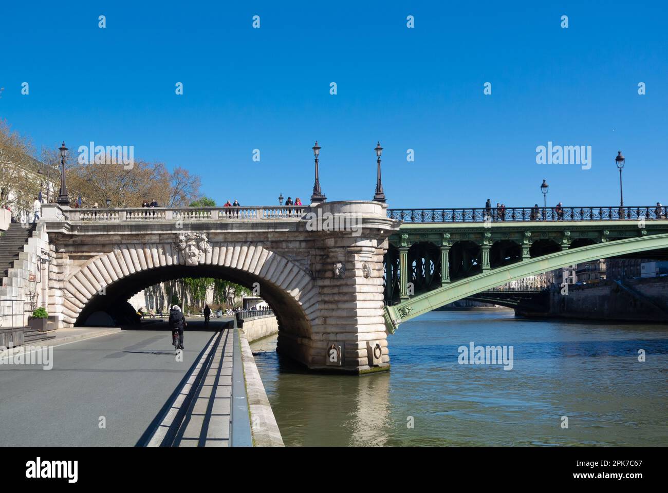 Paris, France, A landscape with pont notre dame that is one of the ...