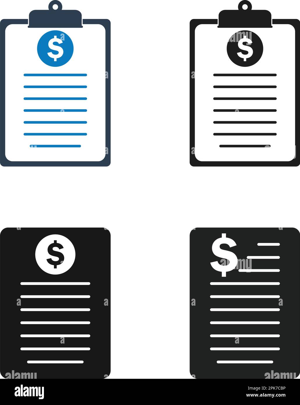 Financial Report Icon Set. Flat style vector EPS Stock Vector Image ...