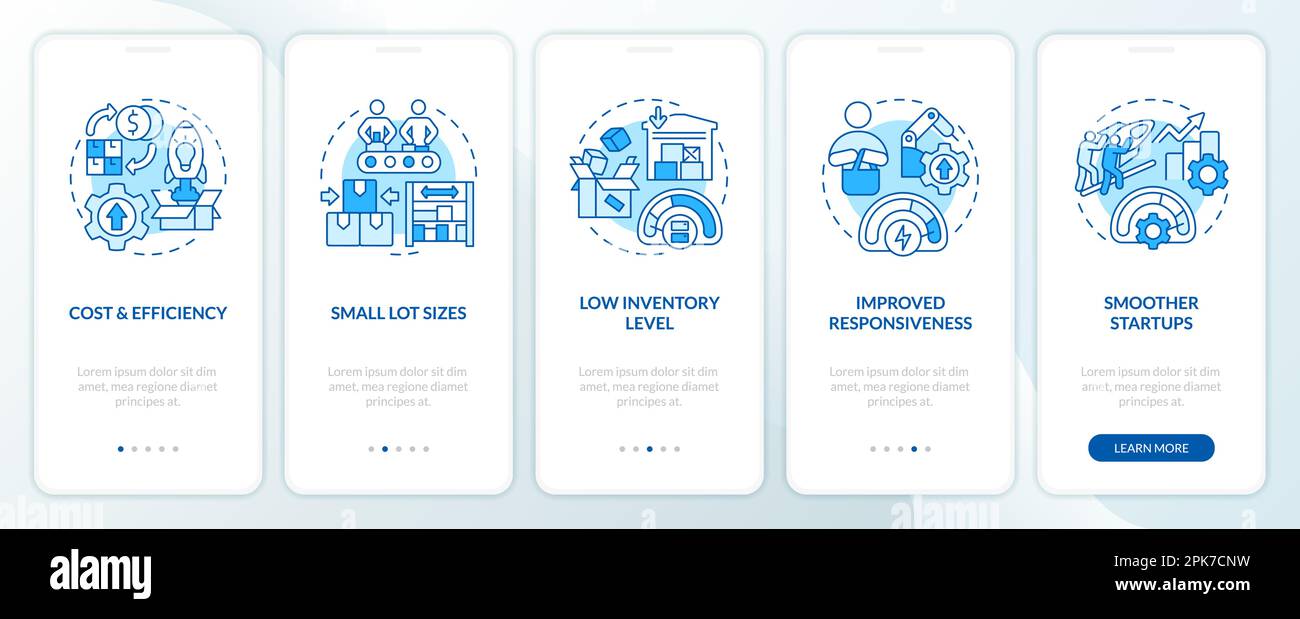 SMED benefits blue onboarding mobile app screen Stock Vector Image & Art - Alamy