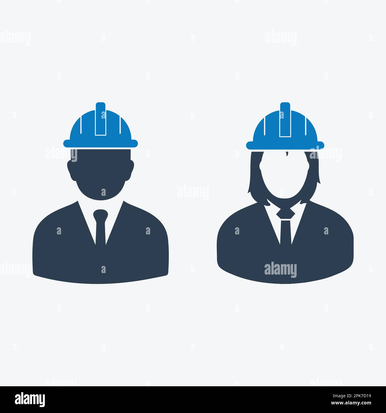 Male and Female Engineer, Construction worker icon. Editable Vector EPS ...
