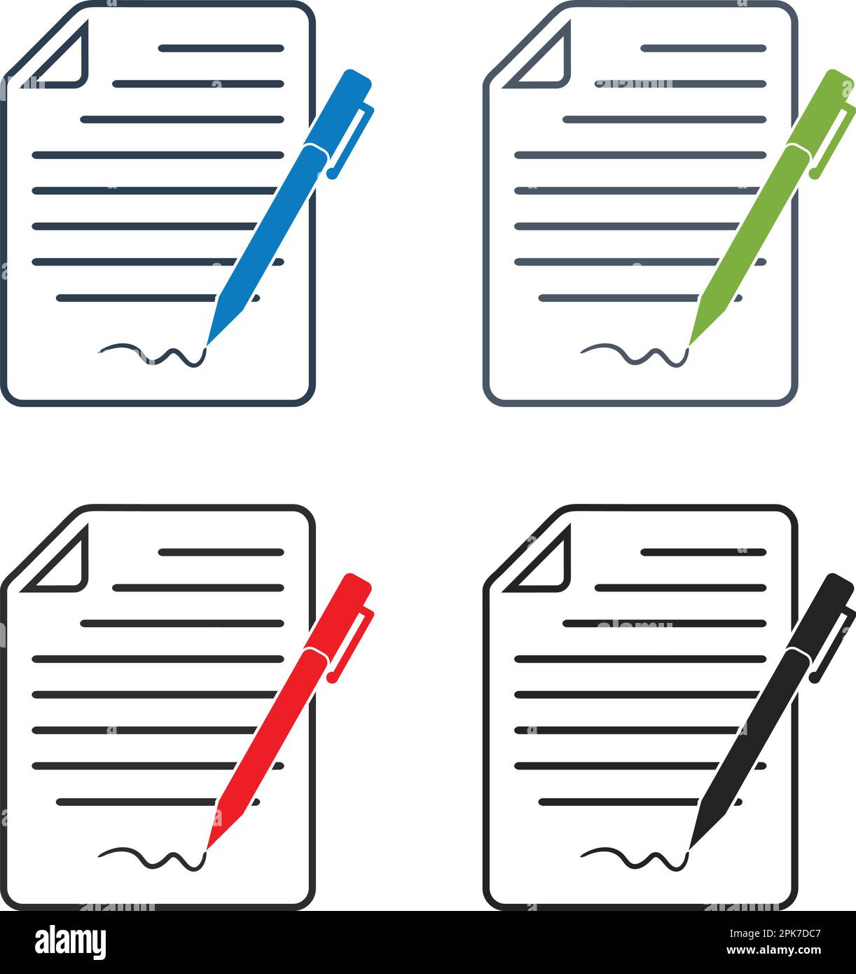 Exam Paper Icon set. Flat style vector EPS Stock Vector Image & Art - Alamy