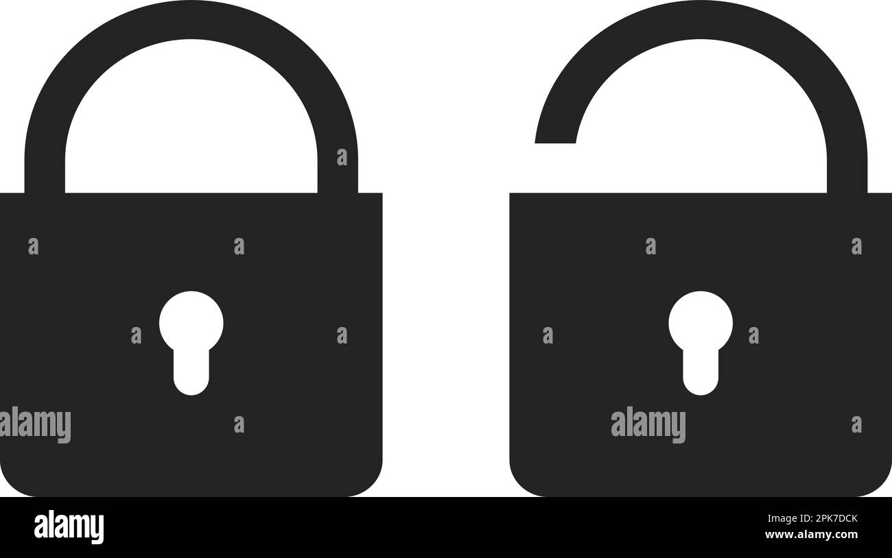 Lock Icon. Flat style vector EPS Stock Vector Image & Art - Alamy