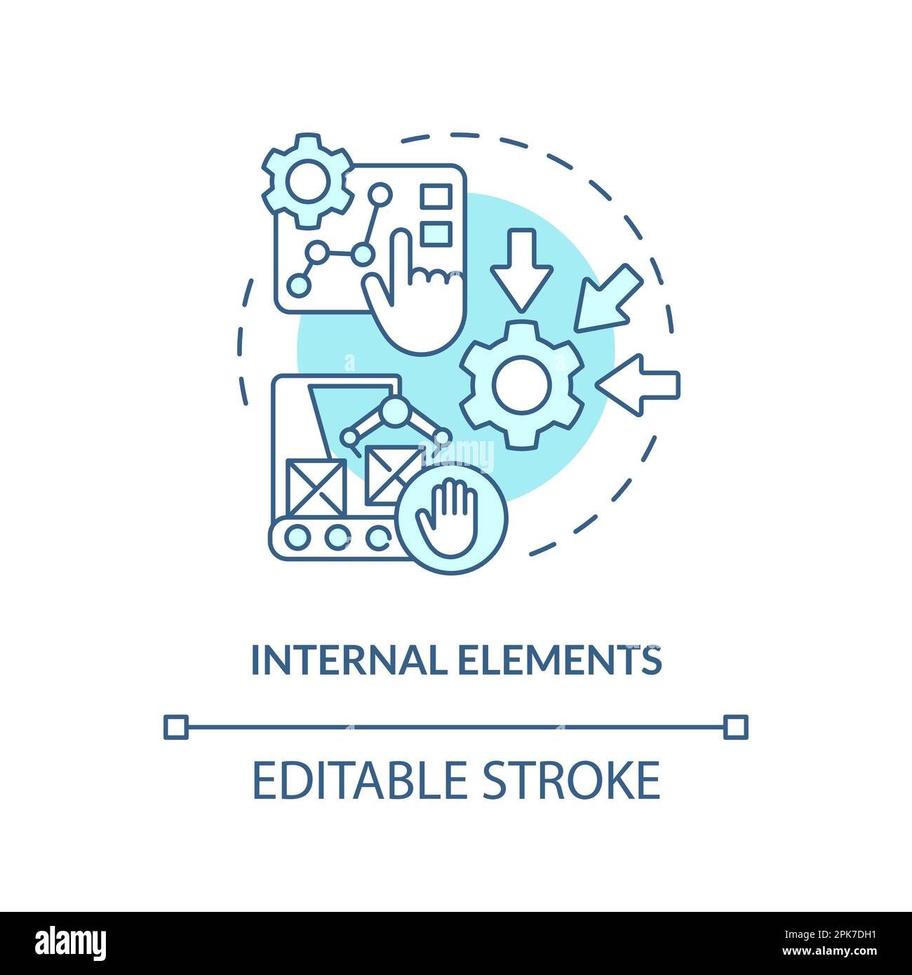 Internal elements turquoise concept icon Stock Vector Image & Art - Alamy