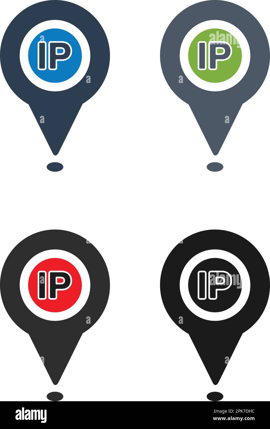 IP Address Icon Set. Flat style vector EPS Stock Vector Image & Art - Alamy