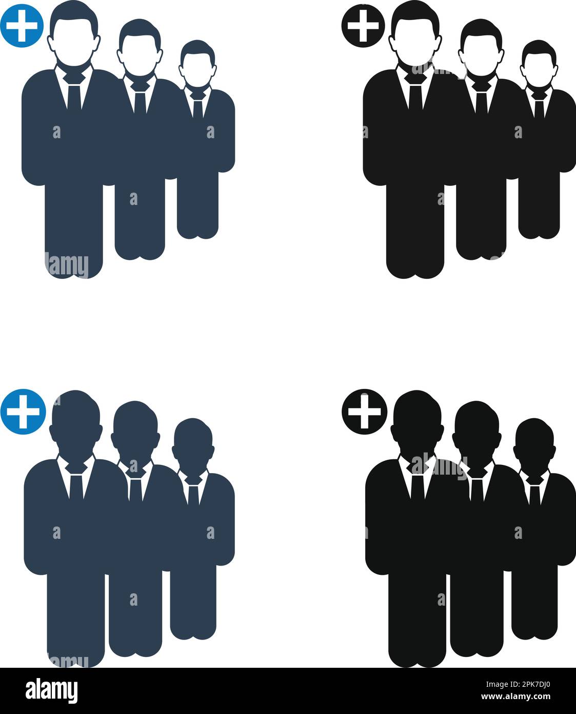 Increase, Add User icon set. Flat style vector EPS Stock Vector Image ...