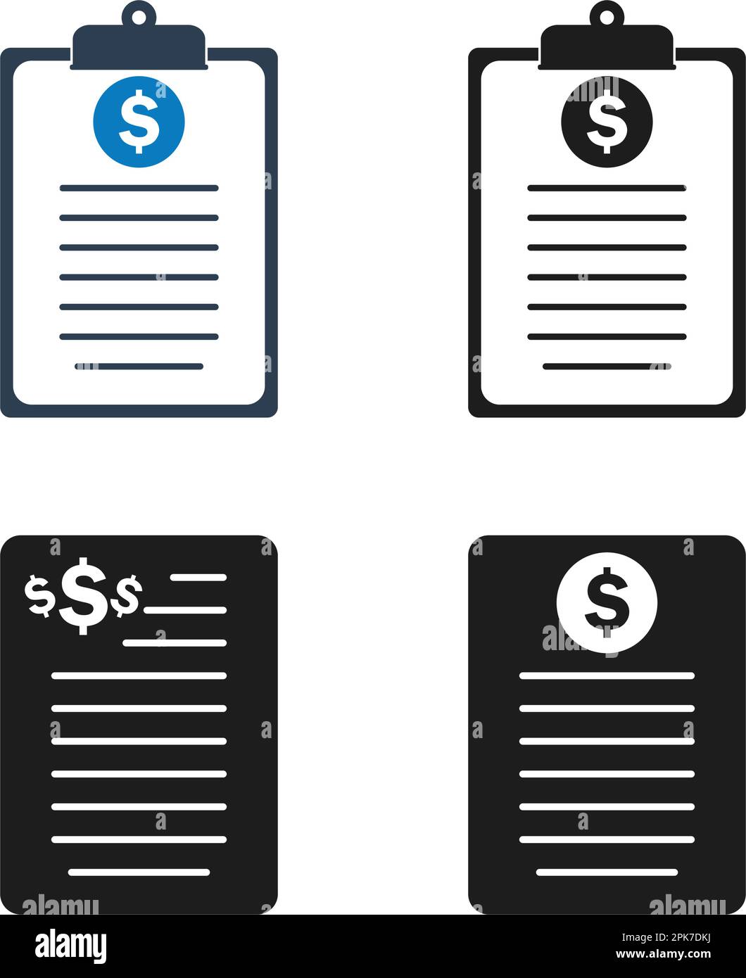 Invoice Icon Set. Flat style vector EPS Stock Vector Image & Art - Alamy
