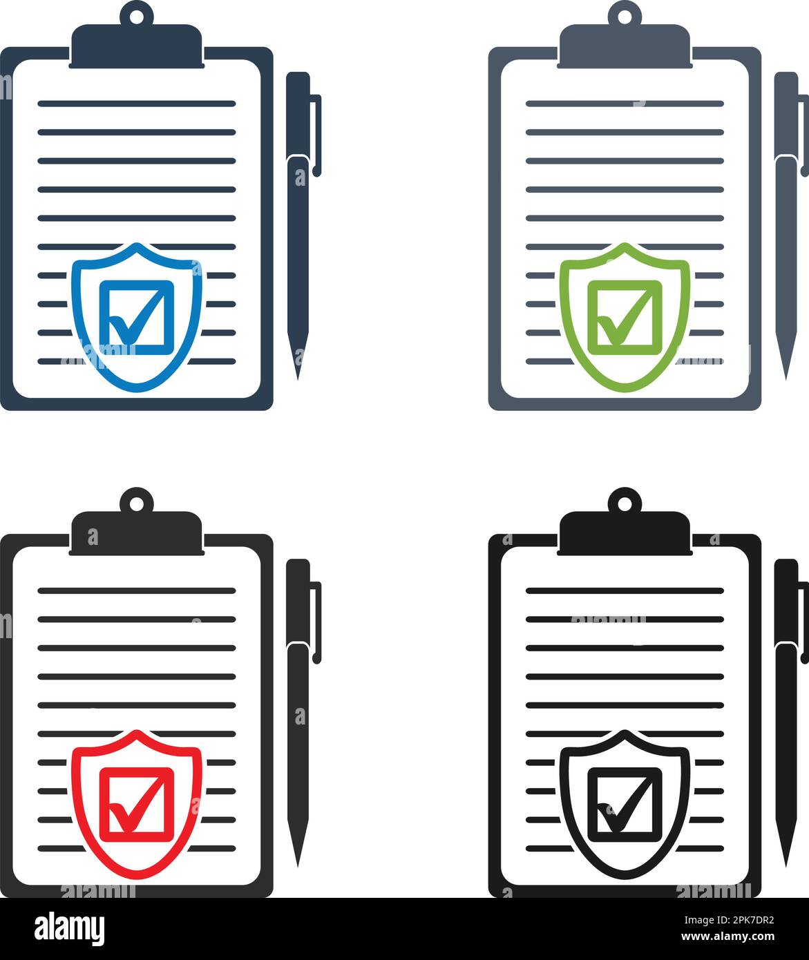 Insurance Icon Set. Flat style vector EPS Stock Vector Image & Art - Alamy