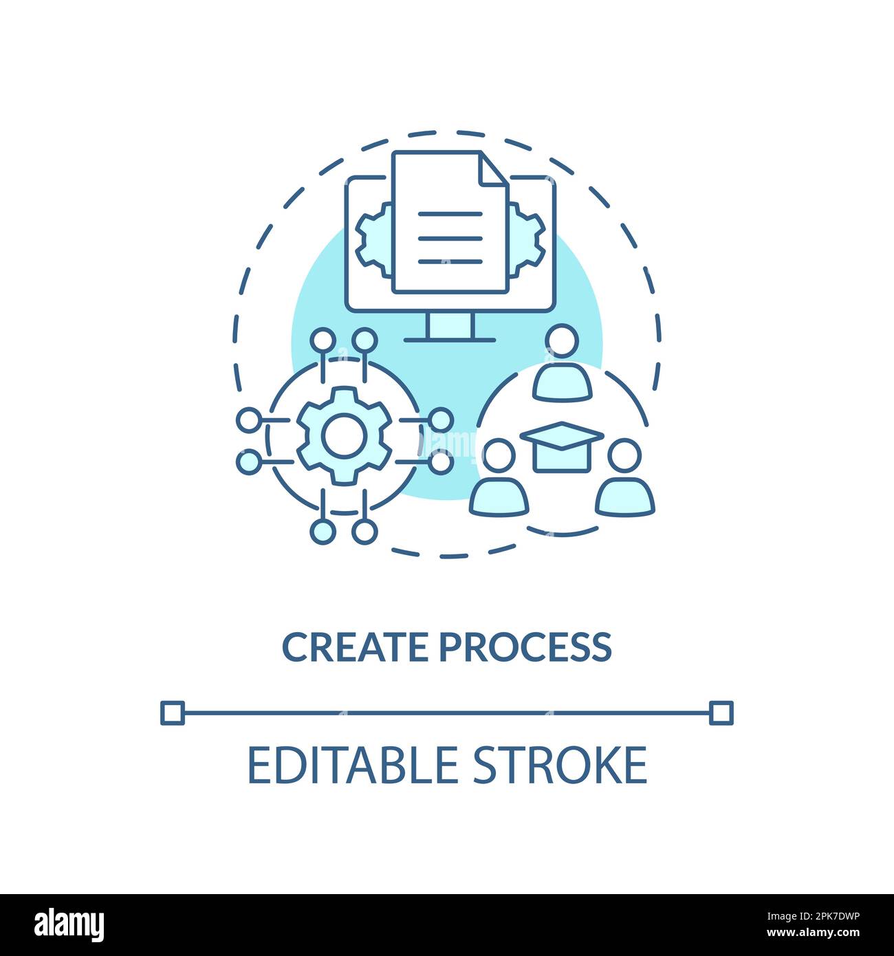 Create process turquoise concept icon Stock Vector Image & Art - Alamy