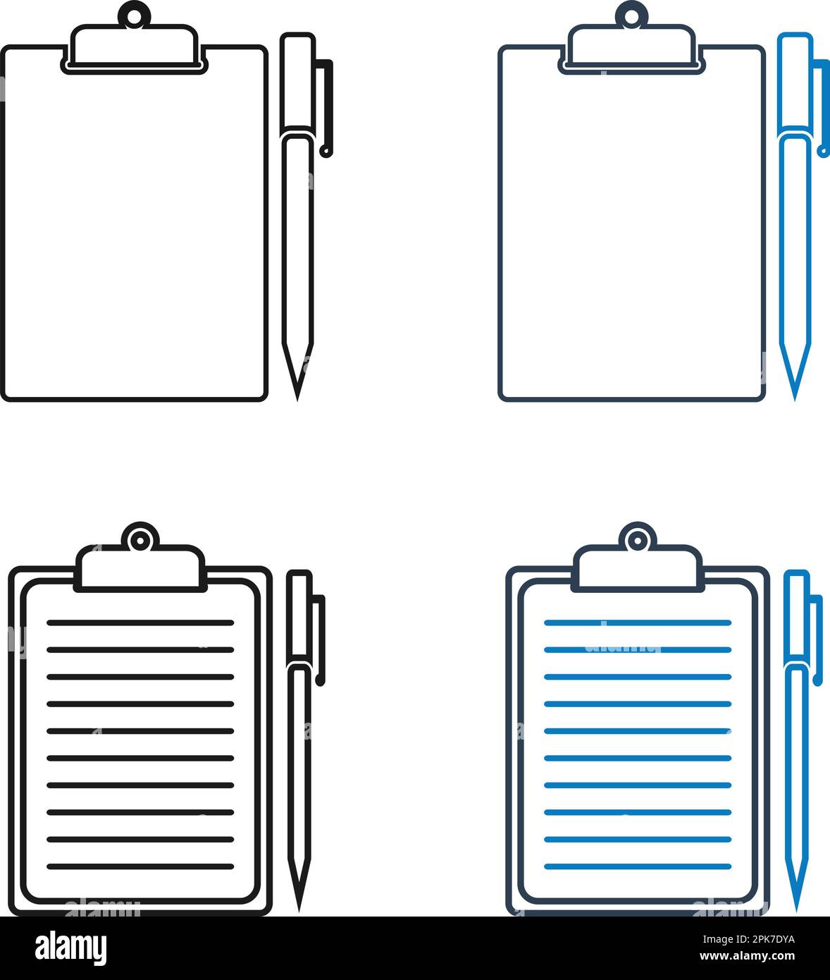 Clipboard line Icon set. Vector EPS Stock Vector Image & Art - Alamy