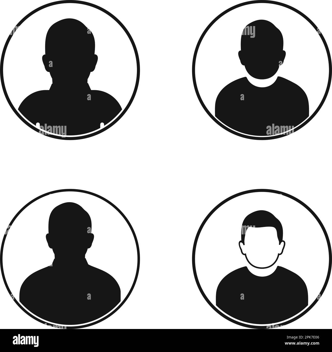 Man Icon Set. Flat style vector EPS Stock Vector Image & Art - Alamy