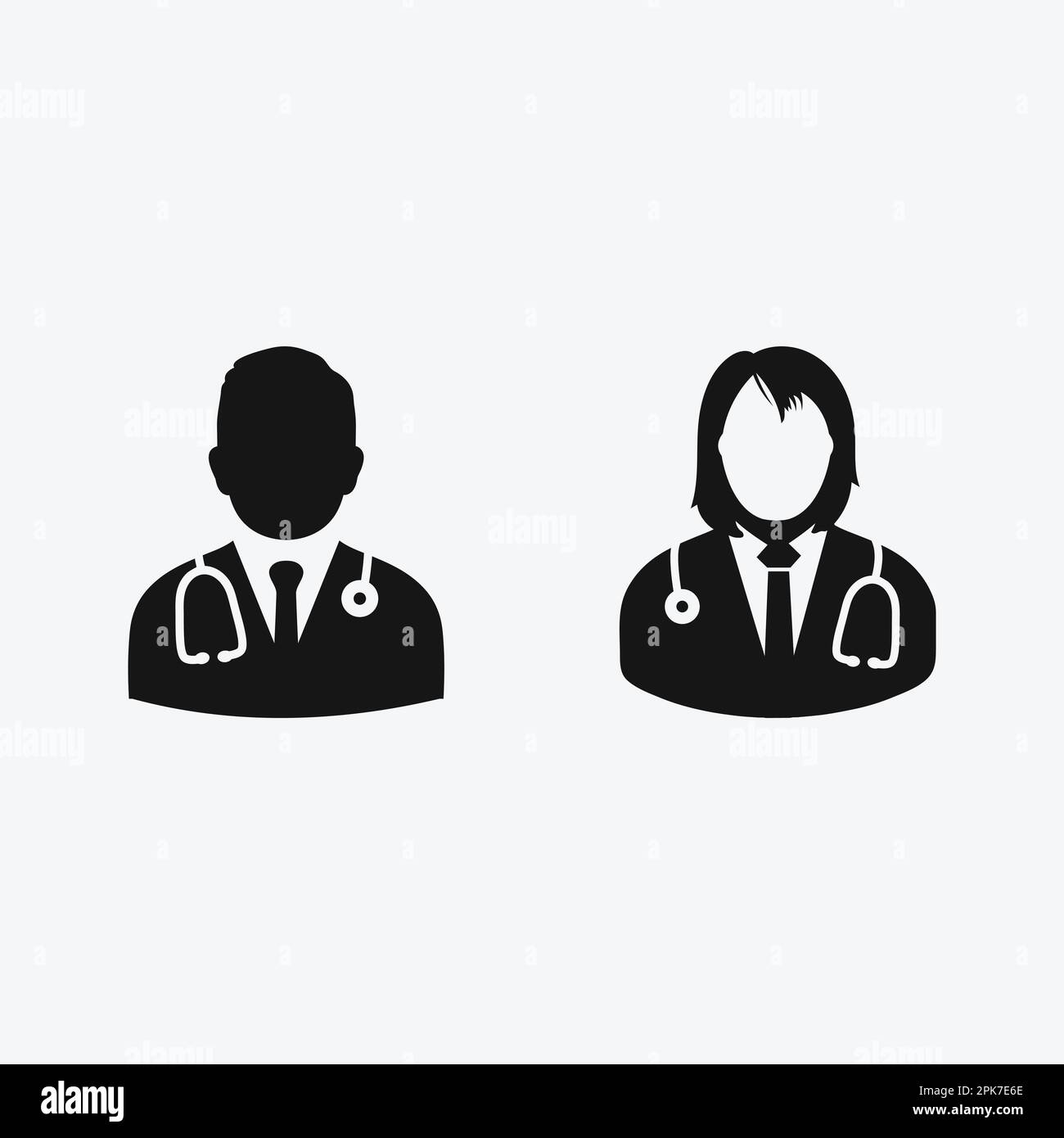 Male and Female Medical Doctor Icon. Editable Vector EPS Symbol ...