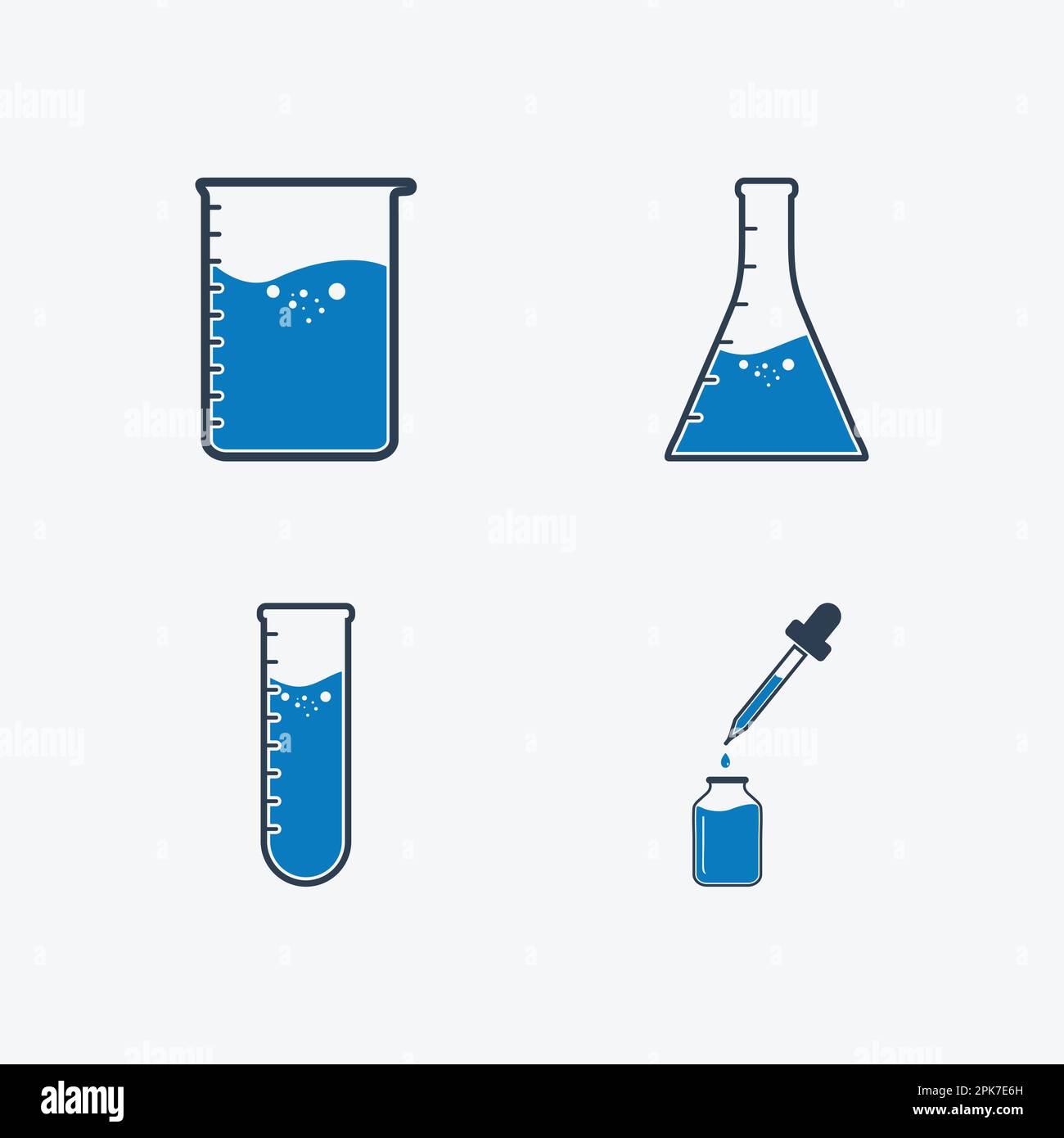 Chemical laboratory equipment icons. Editable Vector EPS Symbol ...