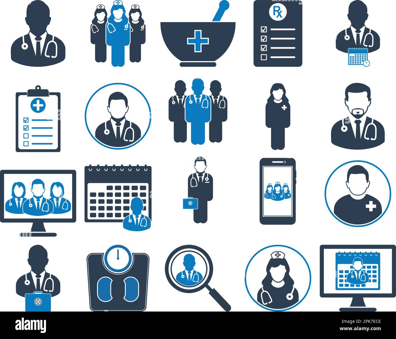 Medical and Health Icon set. Flat style vector EPS Stock Vector Image ...