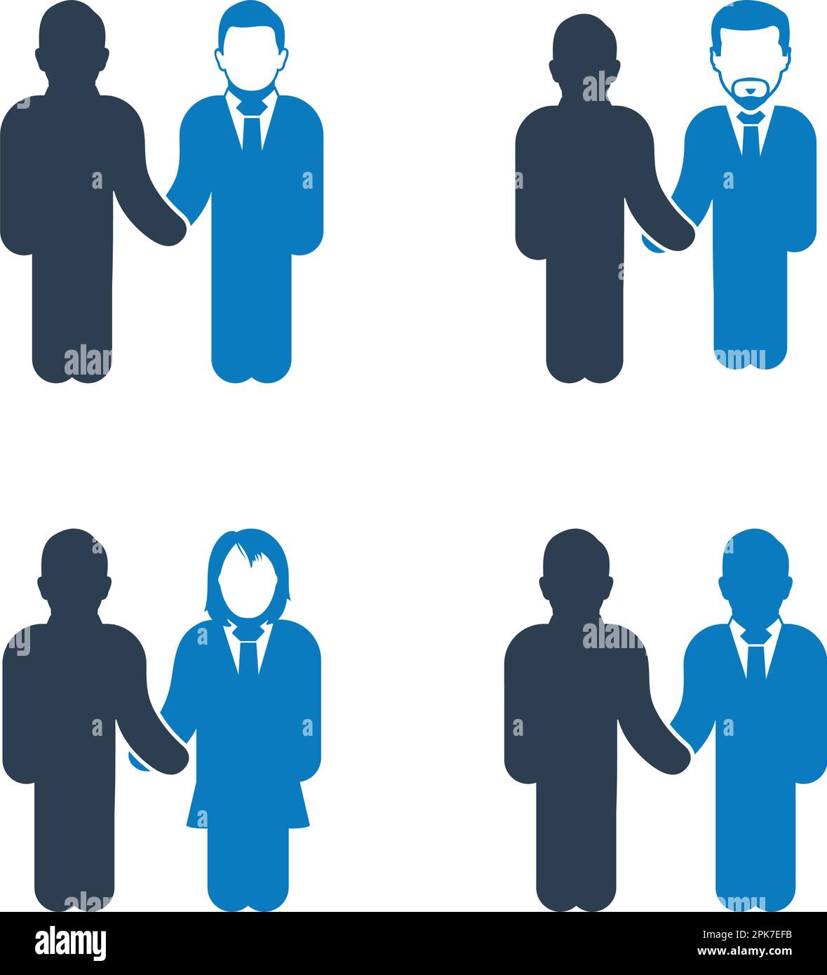 Business Handshake Icon. Flat style vector EPS Stock Vector Image & Art ...