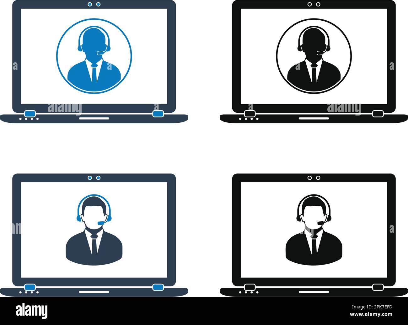 Online Customer Service Icon. Flat style vector EPS Stock Vector Image ...