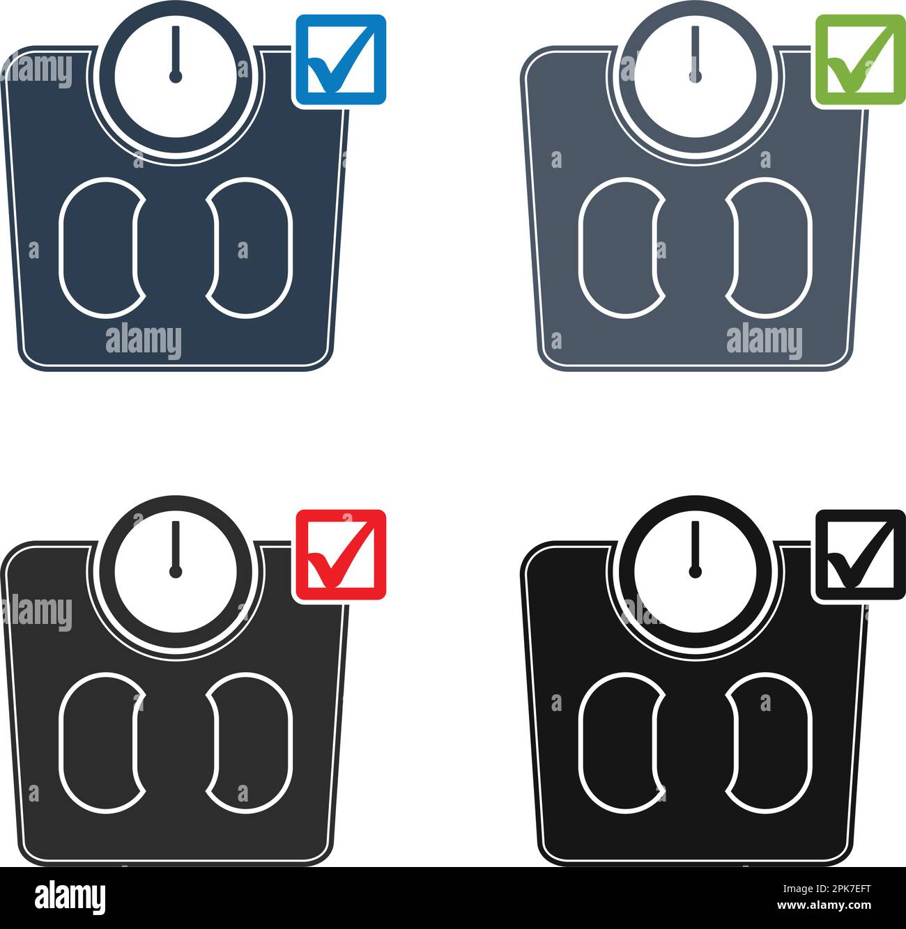 Ideal Weight Icon Set. Flat style vector EPS Stock Vector Image & Art ...