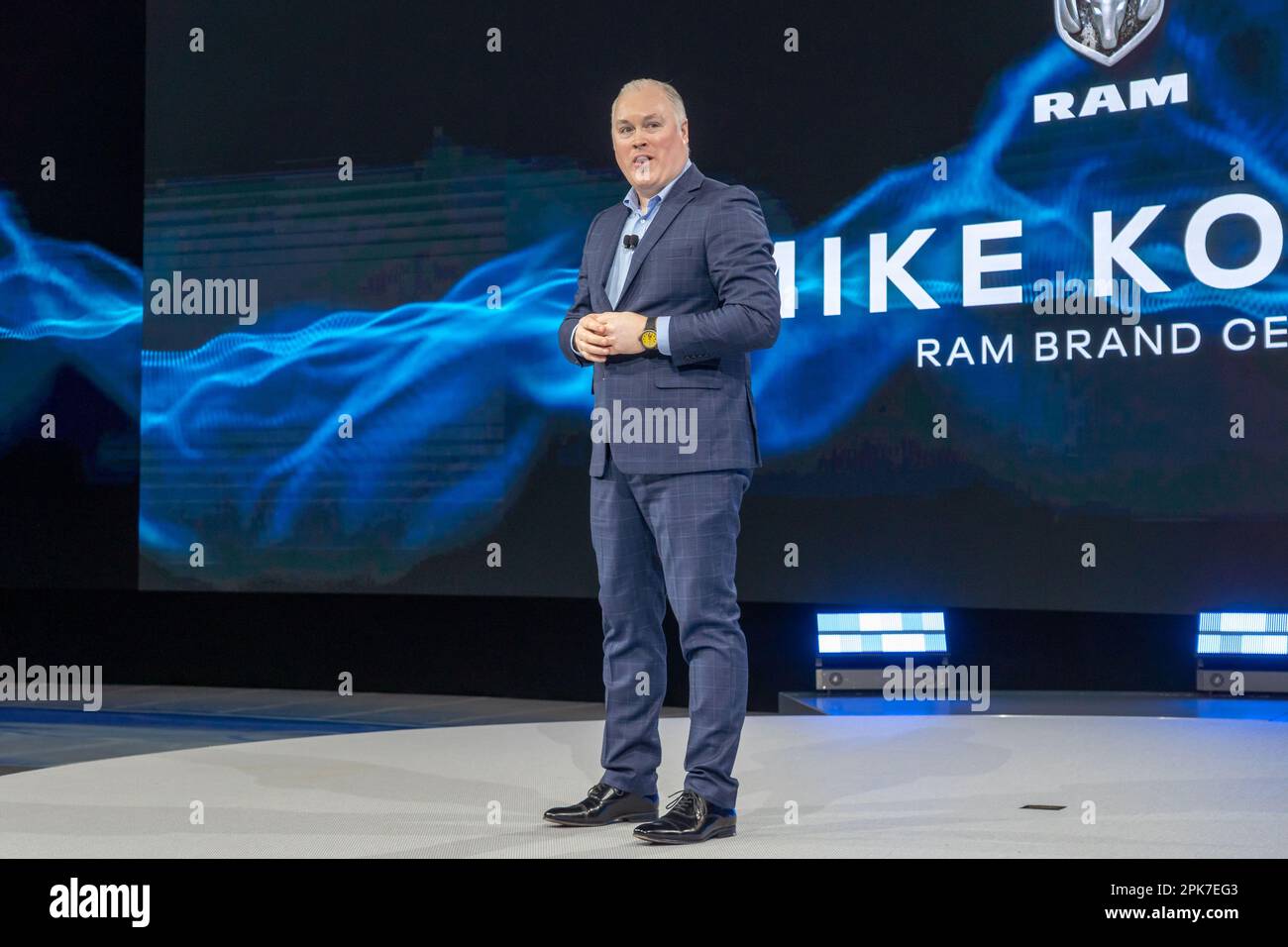 NEW YORK, NEW YORK - APRIL 05: Stellantis RAM Brand CEO Mike Koval ...