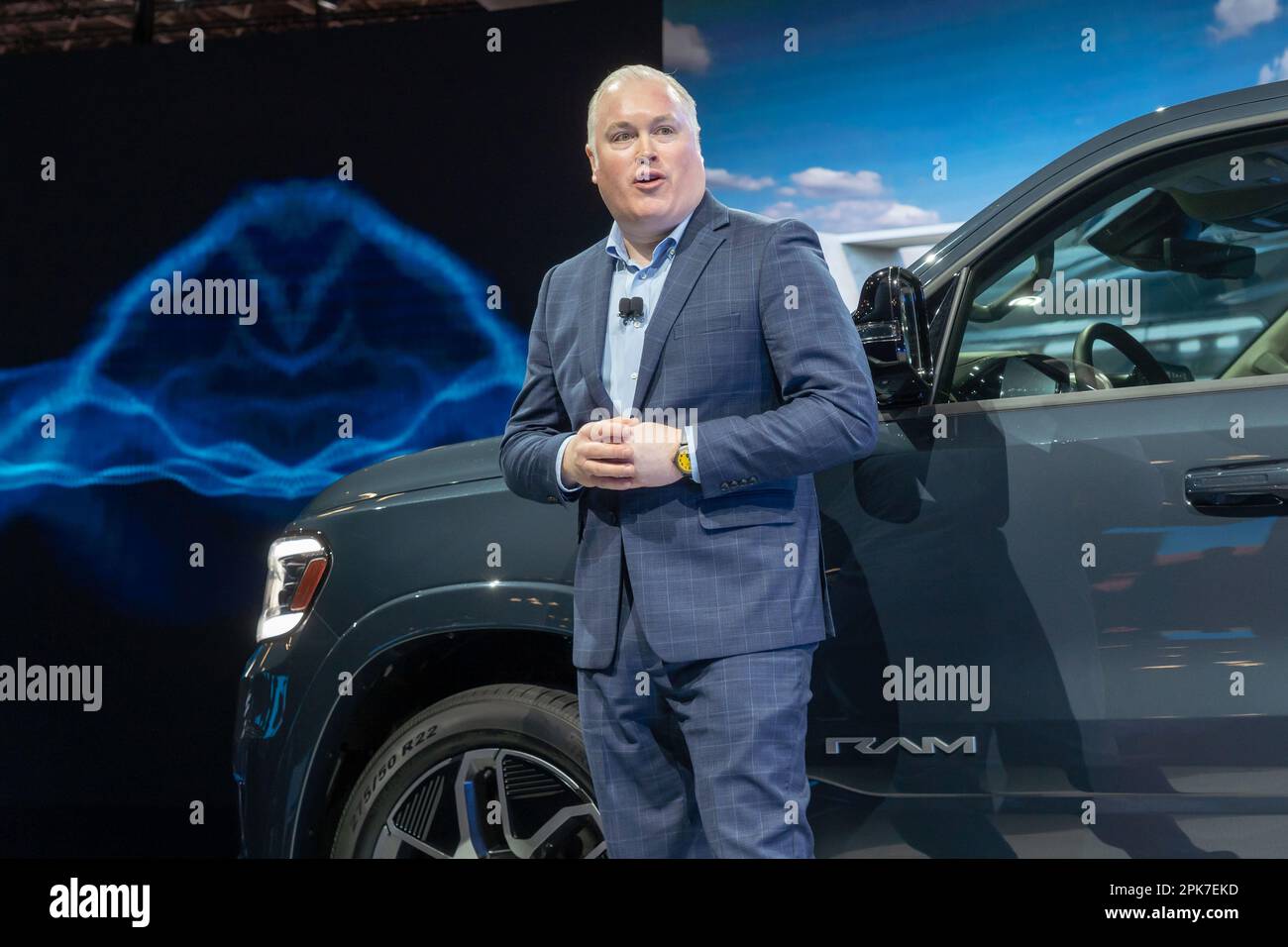 NEW YORK, NEW YORK - APRIL 05: Stellantis RAM Brand CEO Mike Koval ...
