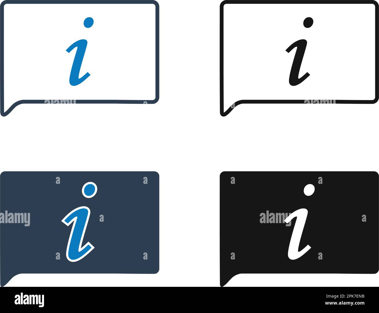 Information Icon Set. Flat style vector EPS Stock Vector Image & Art ...