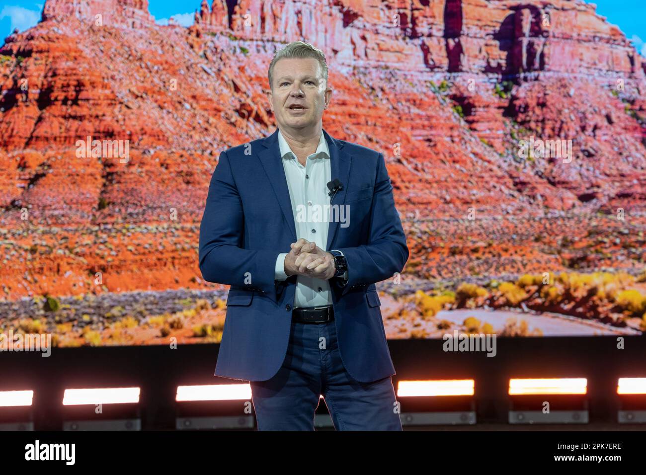 NEW YORK, NEW YORK - APRIL 05: Stellantis Global CEO of the Jeep Brand ...