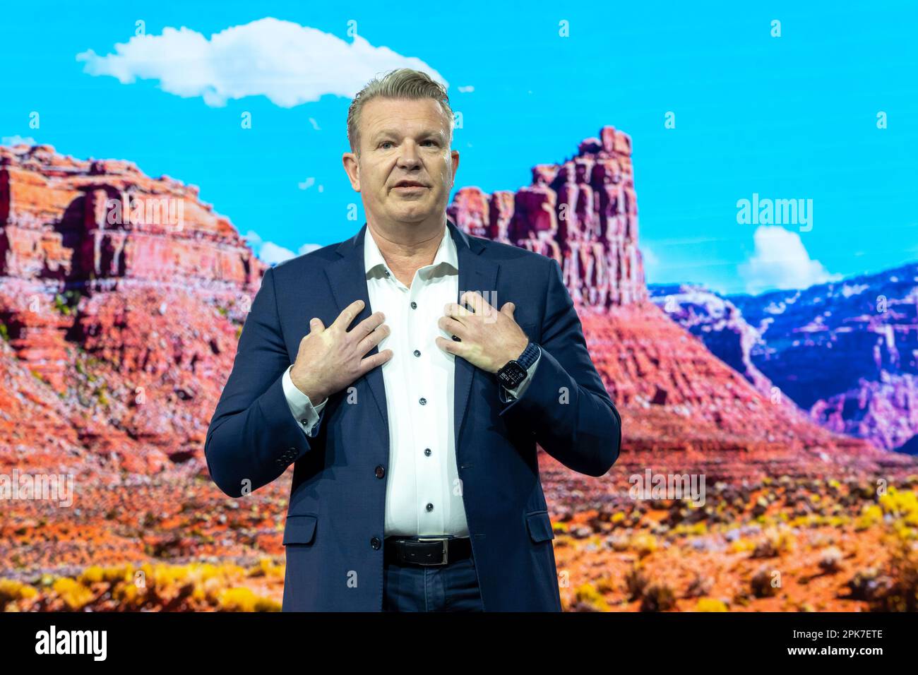 NEW YORK, NEW YORK - APRIL 05: Stellantis Global CEO of the Jeep Brand ...