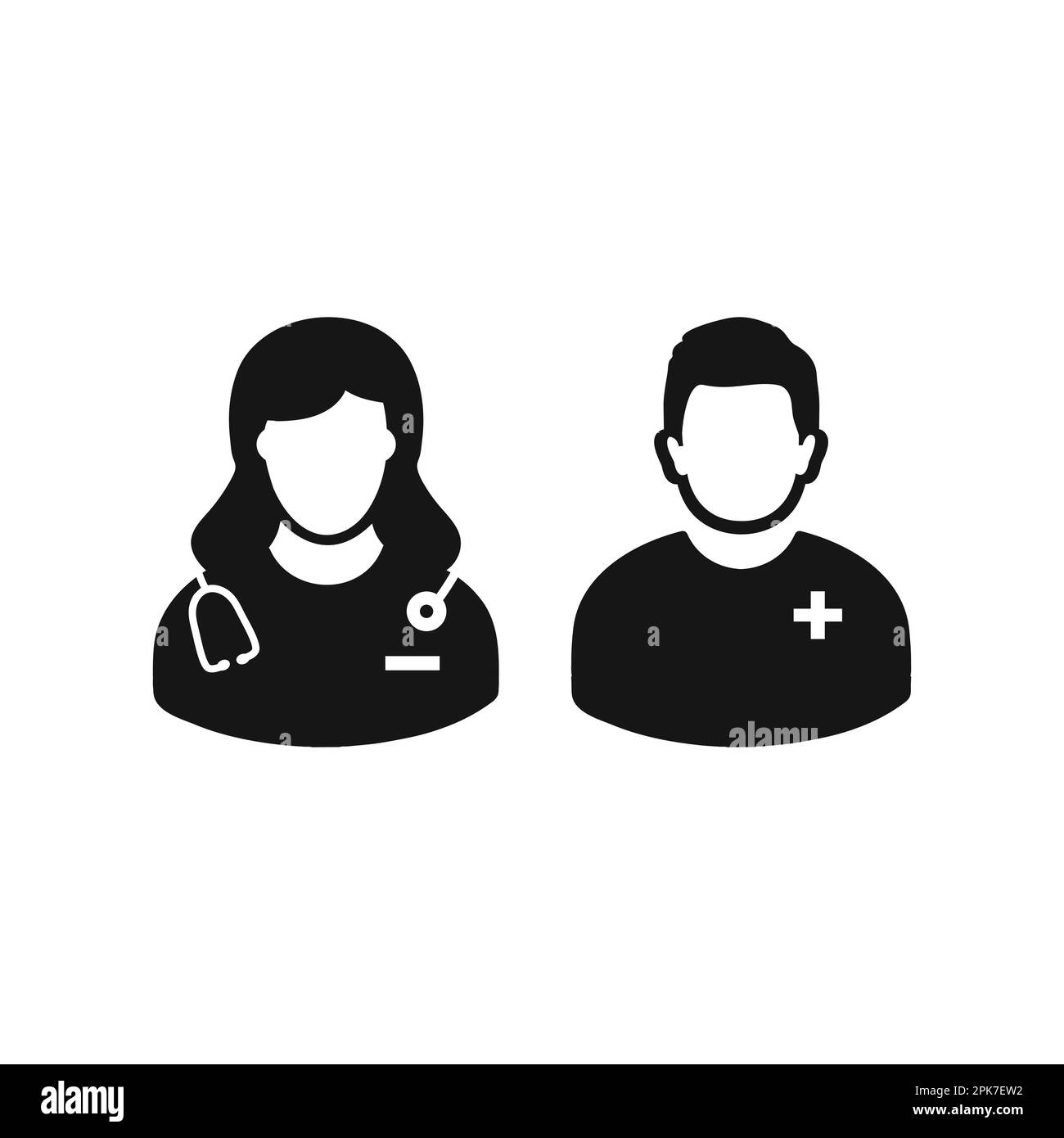 Medical Nurse and Ward boy Icon. Editable Vector EPS Symbol ...
