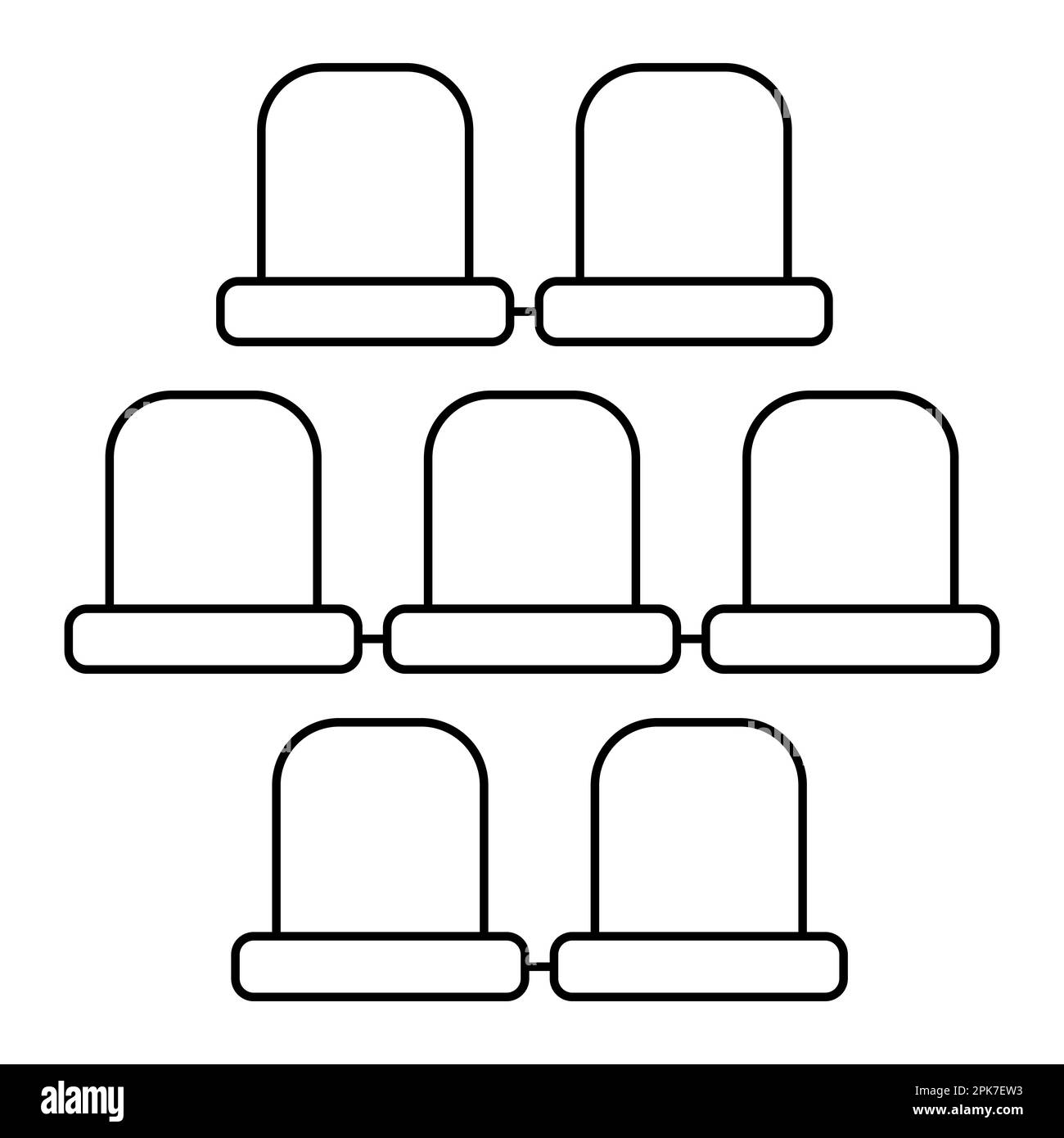Icon seat stadium, tribune chair logo, audience bench stand football ...