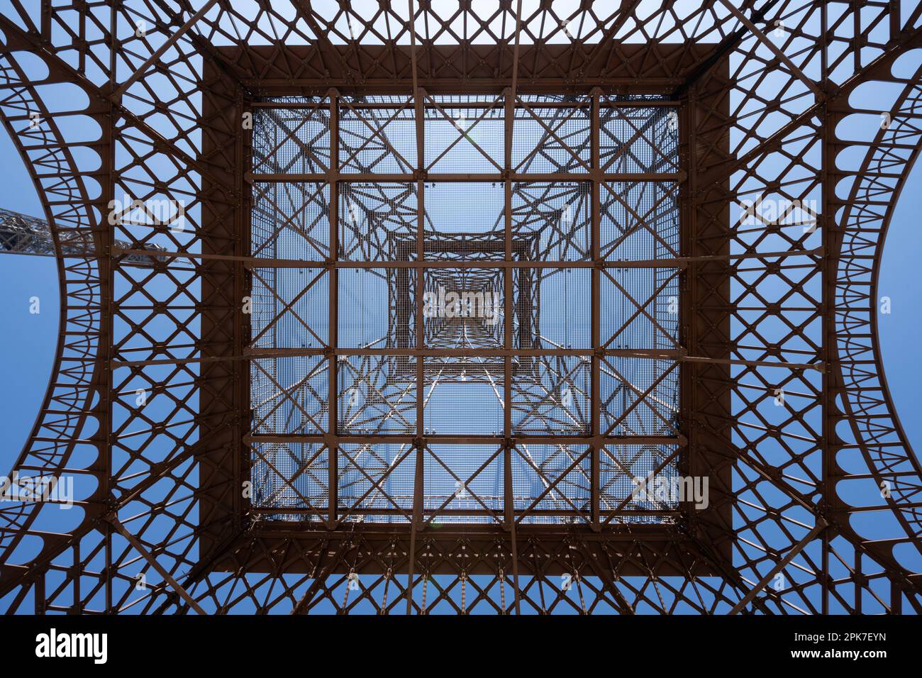 Paris, France - 04 05 2023: Reproduction of the Eiffel Tower 32 meters ...