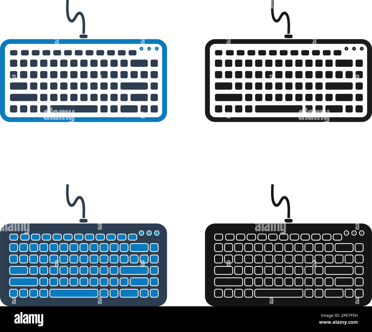 Computer Keyboard Icon Set. Flat style vector EPS Stock Vector Image ...