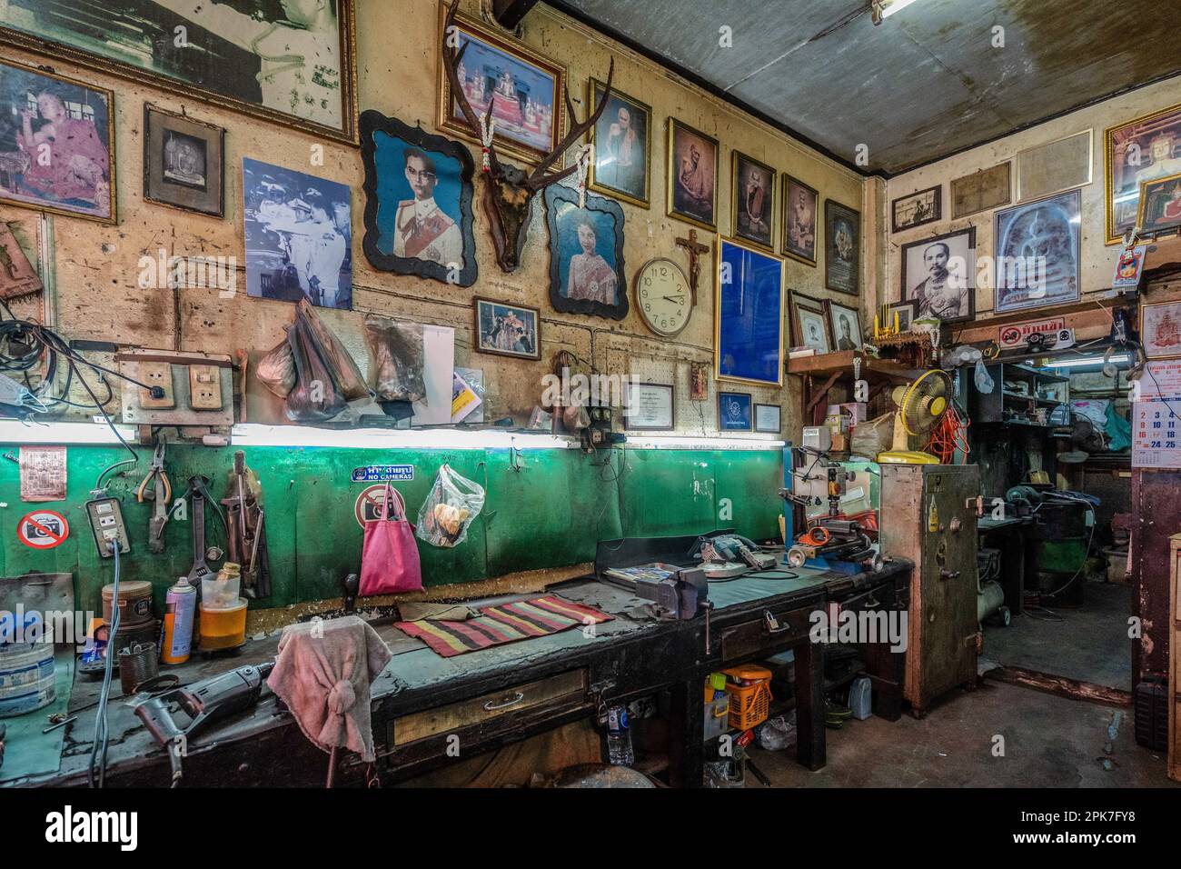 Bangkok, Thailand. 05th Apr, 2023. The interior of a repair firearm ...